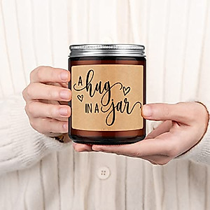 GSPY a Hug in a Jar Candle - Miss You Gifts, Mothers Day, Birthday Gifts for Women, Men, Mom, Friends - Sympathy Gift, Sending Hugs - Divorce, Get Well, Cancer, Grief, Thinking of You, Grieving Gifts