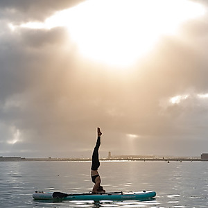 THURSO SURF Tranquility Yoga Inflatable Stand Up Paddle Board SUP 10'8 x 34'' x 6'' Two Layer Deluxe Package Includes Carbon Shaft Paddle/2+1 Quick Lock Fins/Leash/Pump/Roller Backpack