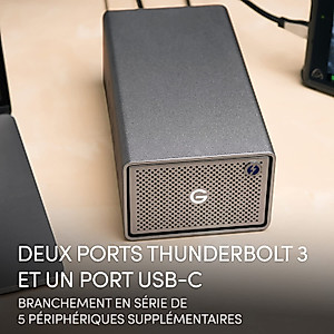 SanDisk Professional 12TB G-RAID 2, Enterprise-Class 2-Bay Desktop Drive, 7200RPM Ultrastar Drive Inside, Thunderbolt 3, USB-C, HDMI Port, Hardware RAID