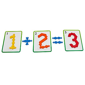 PLUS PLUS - Learn to Build ABC & 123-400 Pieces, 40 Flash Cards - Construction Building STEM/STEAM Toy, Interlocking Mini Puzzle Blocks for Kids