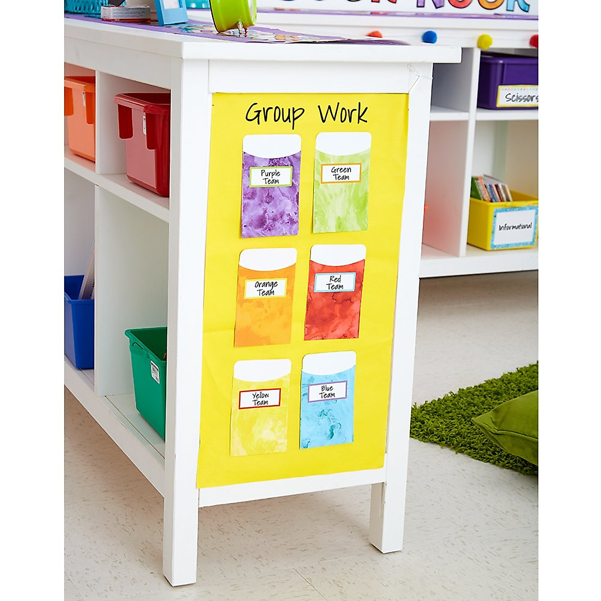 Carson Dellosa Colorful Library Pockets for Classroom Organization