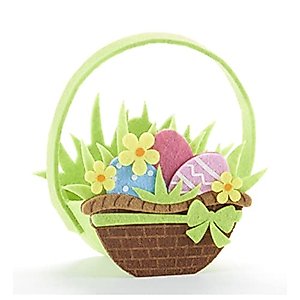Delton Felt Brown Flower Basket, 4.90-inch Length