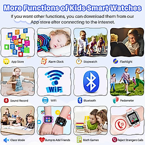 4G Kids Smart Watch with GPS Tracker and Calling, HD Touch Screen Kids Cell Phone Watch Combines SMS, Voice, Video Call, SOS, WiFi, Face Unlock Function, GPS Tracking Watch for Kids Boys Girls 3-15