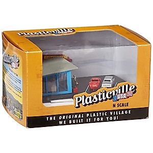 Bachmann Trains - PLASTICVILLE U.S.A. BUILT-UP BUILDING - DRIVE-IN HAMBURGER STAND - N Scale (45709)