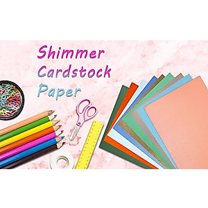 100 Sheets Shimmer Cardstock Sky Blue, 8.5 x 11-inch Metallic cardstock, 79lb-210gsm glitter cardstock Printer paper, Perfect for Certificates, Invitations, Wrapping, Weddings Card, Craft Card