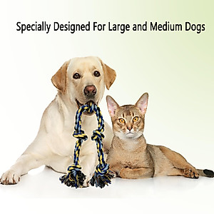 DBZZ Dog Rope Toys for Large,Medium Dogs and Puppy,Aggressive Chewers,Play Chew Teething, Interactive and Indestructible Dog Chew Toys, Teeth Cleaning Twisted Rope Toy