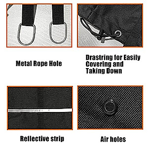 Electric Jack Cover, 600D Polyester RV Accessories Universal Tongue Trailer RV Jack Protective Head Cover Camper Accessories for Outside (Universal Size 14″H x 5″W x 10″D)