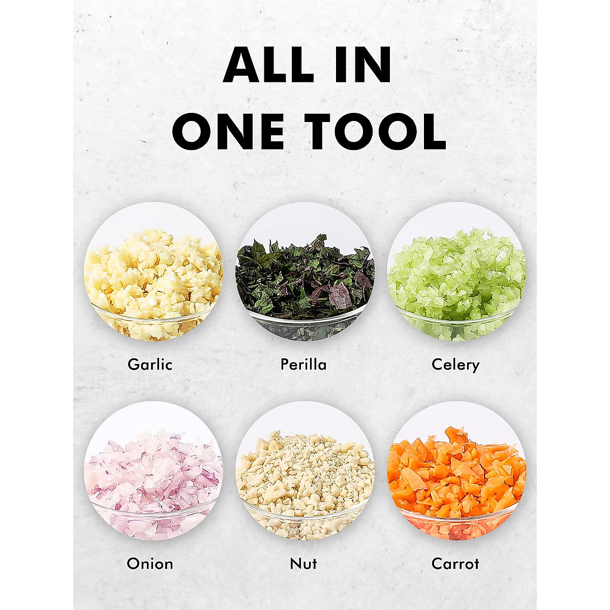 Geedel Food Chopper, Easy to Clean Manual Hand Vegetable Chopper Dicer, Dishwasher Safe Slap Onion Chopper for Veggies Onions Garlic Nuts Salads