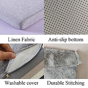 SAMTY Custom Size Bench Seat Cushion Non Slip Kitchen Bench Pad Trapezoid Bay Window Seat Cushions Indoor Furniture