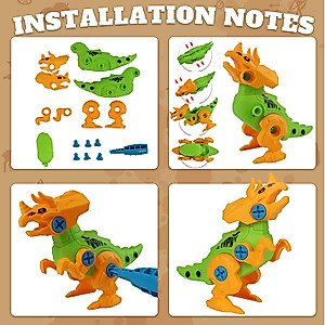 8 Pack Take Apart STEM Dinosaur Toys for Kids 3-5 Prefilled Dinosaur Eggs Learning Educational Building Construction Set for Toddlers Boys Girls Age 3 4 5 6 7 8 Year Old Birthday Gifts