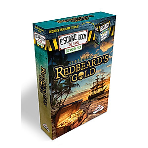 Escape Room The Game Bundle - Base Game Version 2 - with 4 Thrilling Escape Rooms + Expansion Pack The Legend of Redbeard's Gold - for Adults and Teens (English Version)