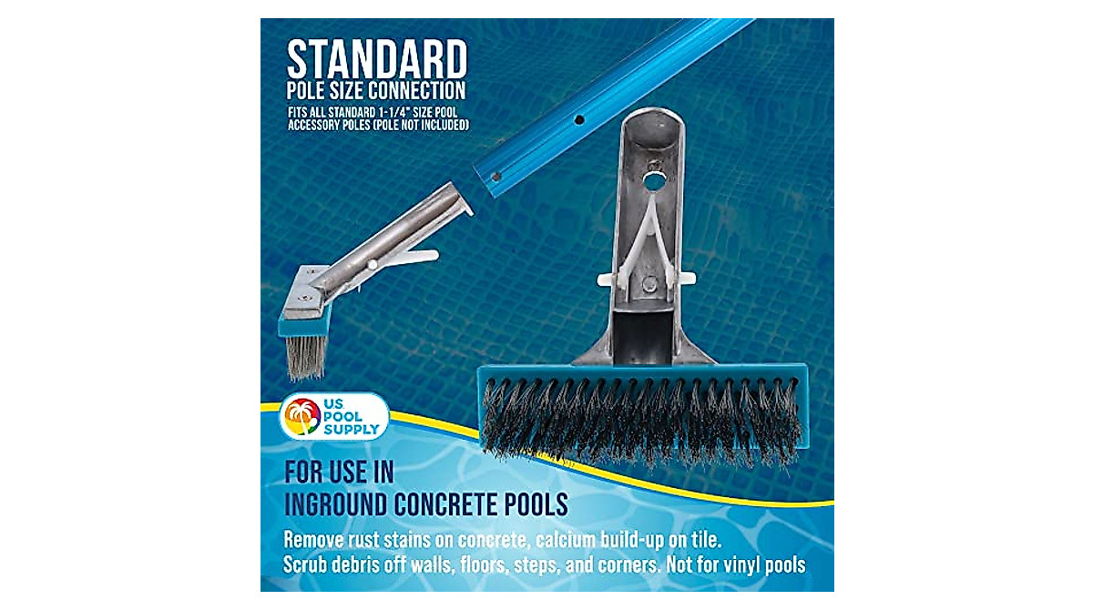 U.S. Pool Supply 5" Stainless Steel Pool Brush