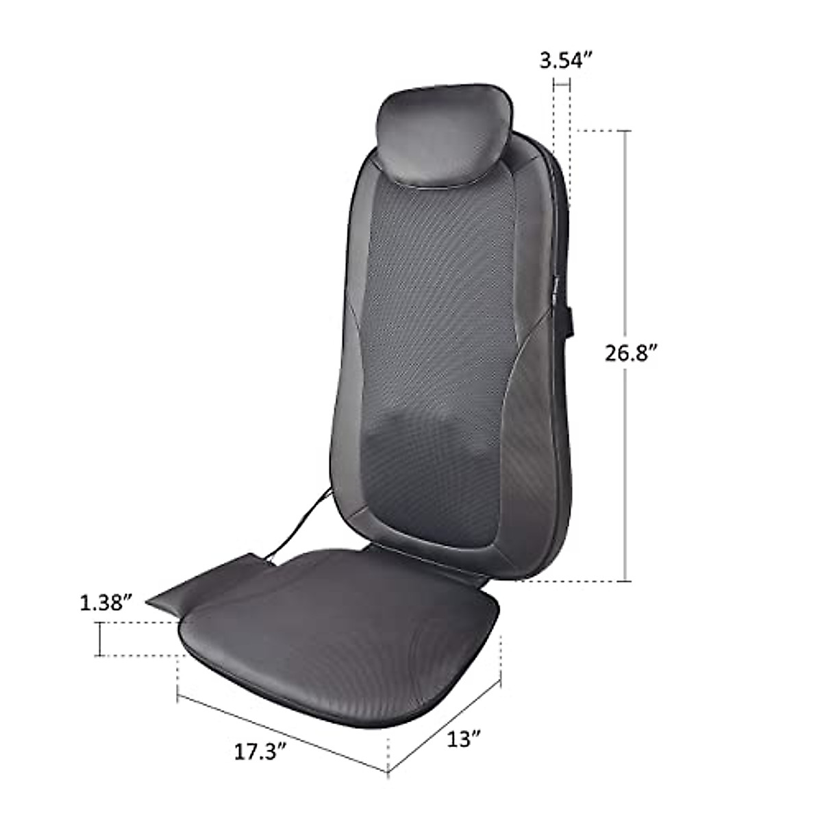 Snailax Back Massager with Heat, Shiatsu Massage Chair Pad for Back Pain, Rolling Kneading Massage Seat Cushion, Gifts for Women/Men, Stress Relax at Home Office