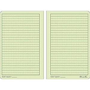 Rite In The Rain Weatherproof Tactical Field Notebook, 4 5/8" x 7", Green Cover, Universal Pattern with Reference Materials (No. 980), One Size (980L)