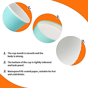 Giwrmu 100 pack 3 oz Paper Cups, Disposable Bathroom Cups, Mouthwash Paper Cups, 3 oz Small Cups for mouthwash, Snack Cups, Espresso Cups Suitable for Home, Party, Picnic