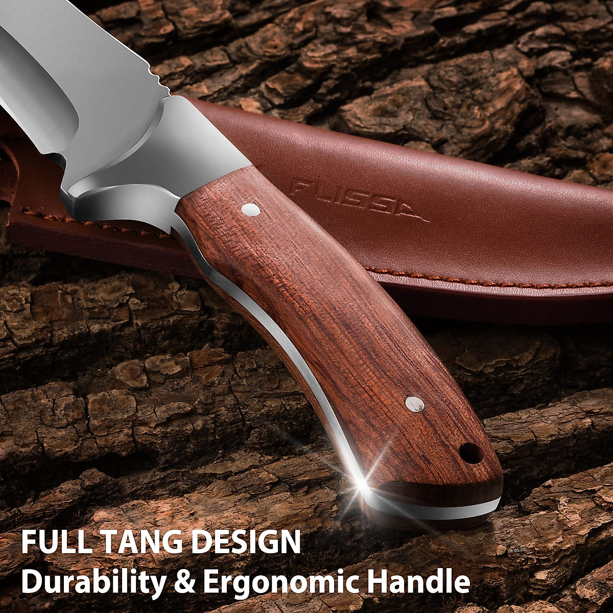 Flissa 16-in-1 Multitool Pliers & FLISSA Hunting Knife with Leather Sheath