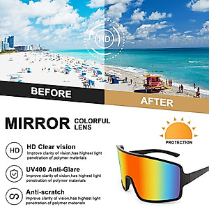 Karsaer Vision Sports Cycling Sunglasses Rave Visor Outdoor Baseball Softball Glasses 80s Shades Women Men