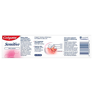 Colgate Sensitive Maximum Strength Sensitive Toothpaste, Plus Whitening and Fresh Stripe, 6 oz