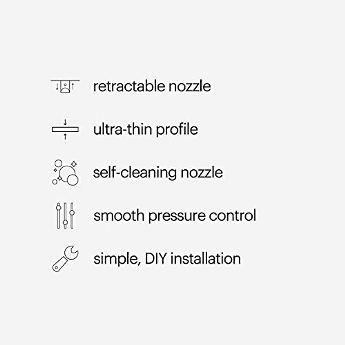 Brondell Bidet - Thinline SimpleSpa SS-150 Fresh Water Spray Non-Electric Bidet Toilet Attachment in White with Self Cleaning Nozzle