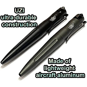 UZI Tactical Bolt Action Pen, Ultra Durable Aircraft Aluminum (UZI-Tacpen15-GM) Ballpoint Writing Tactical Pen Gun Metal