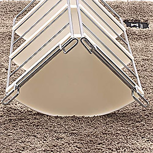 kaileyouxiangongsi 3-Tier Bathroom Countertop Organizer - Vanity Tray Cosmetic & Makeup Storage- Kitchen Spice Rack Standing Shelf - Corner Storage Shelf , Silver