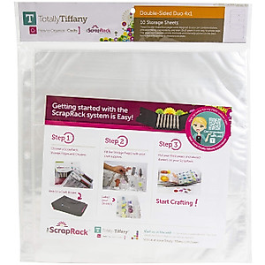 Totally-Tiffany PD79 SS Dbl 10pc ScrapRack Double Sided Duo 4x1, Clear