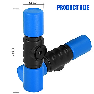 RANMING Twist Shake ABS Double Row Shakers Percussion Instruments Medium Volumelatin Percussion Instruments for Accompaniment,Studio,Band,Drummers (Blue)