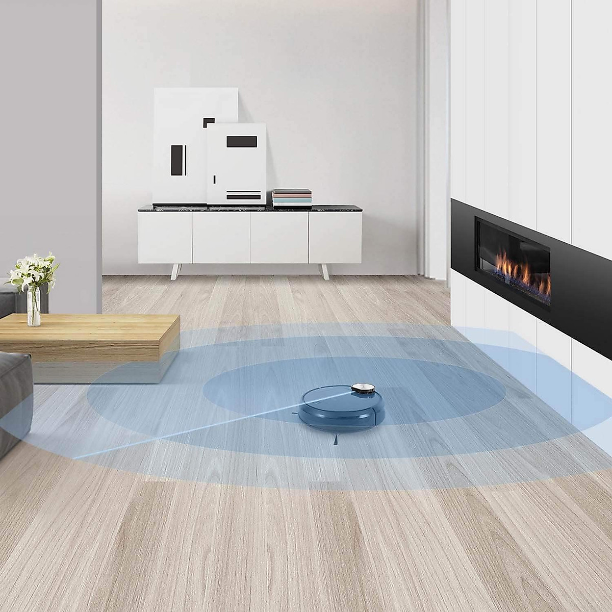Ecovacs Deebot R95 Robotic Vacuum with the Latest Mapping Technology, Perfect for Bare Floors and Carpets, and Homes with Pets, Wifi Enabled, Compatible with Alexa