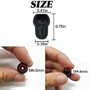 TIHOOD 40PCS Stethoscope Replacement Earplugs - Universal Silicone Replacement Ear Tips for Stethoscope, Earbuds, Snap Tight Soft-Sealing Ear-Tips Black