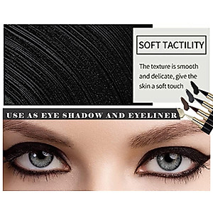 Go Ho Matte Black Gel Eyeliner Stick,Dark Black Eyeliner Gel,Creamy and Smooth Black Gel Eye Liner Makeup for Women,Easy Apply and Remove Eye Black