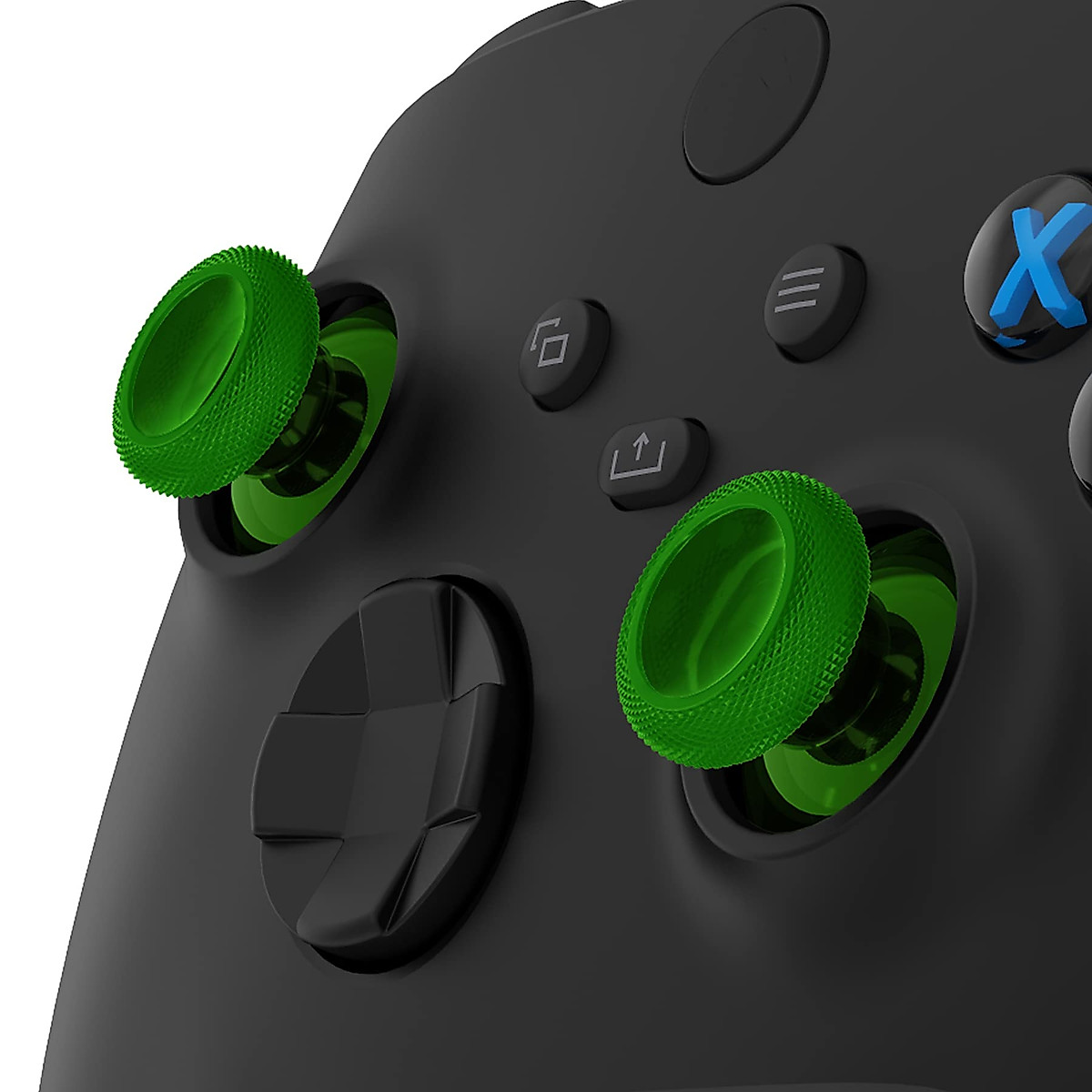 eXtremeRate Replacement Thumbsticks for Xbox Core Wireless Controller, Joysticks Repair Kit for Xbox Series X/S Controller, Custom Analog Stick Buttons for Xbox One S/X/Elite Controller - Clear Green