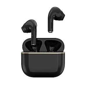 Bluetooth 5.2 Earphones,Wireless Earbuds with Wireless Charging Case,with Earhooks Headset Built-in Mic for Sport,Clear Calls,Work,Music