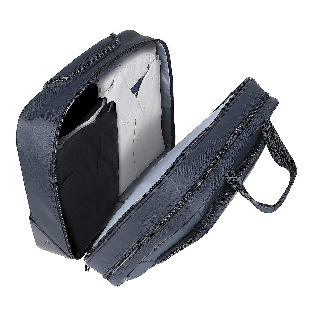 MOBILIS 14-17 inch PC Wheeled Case/Case/Travel Short Lounge Bag, Water-Repellent Material, Navy Blue