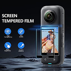 Tomat 8 in 1 Accessories Bundle for Insta360 X3, Carrying Case，Silicone Case, Screen Tempered Film Accessories kit for Insta360 X3 Camera