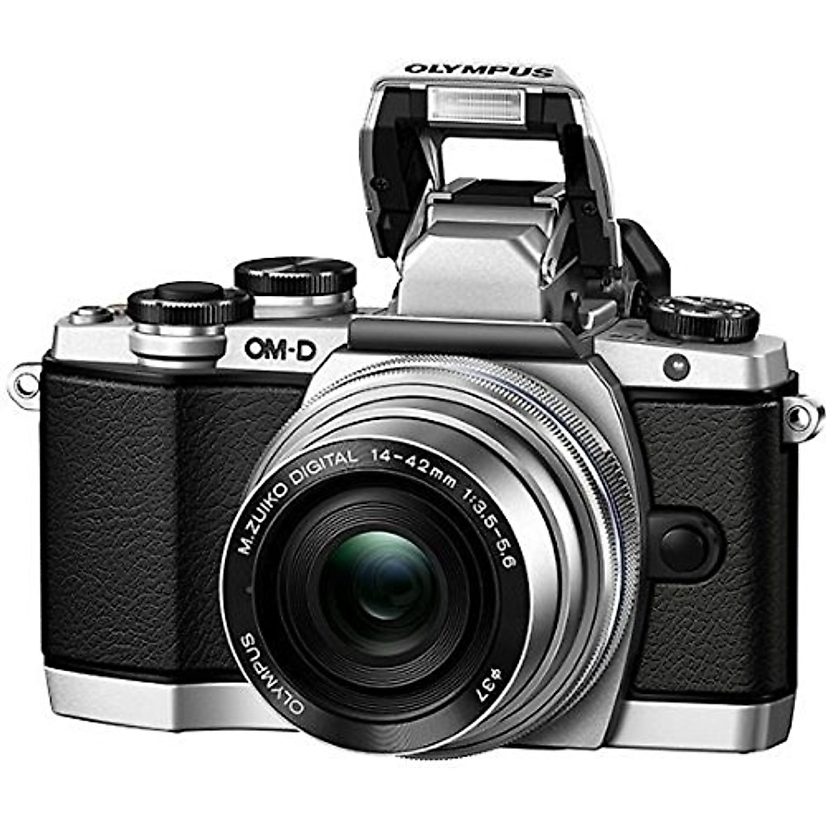 Olympus OM-D E-M10 with M.Zuiko ED 14-42mm 1:3.5-5.6 EZ Lens - Silver - International Version (No Warranty)