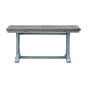 Coast to Coast Imports Bar Harbor Fold Console Table, Blue, 64" W x 18" D x 31" H, (A40304)