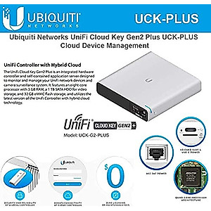 Ubiquiti UniFi Cloud Key Gen2 Plus + Ubiquiti Networks Cloud Key G2 Wall Bracket UCK-G2-PLUS + CKG2-RM (Bundle)