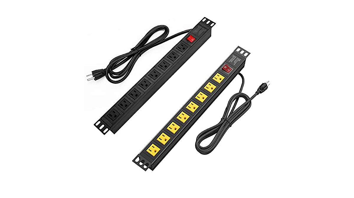 BTU Rack-Mount Power Strip Surge Protector - 8 Outlets