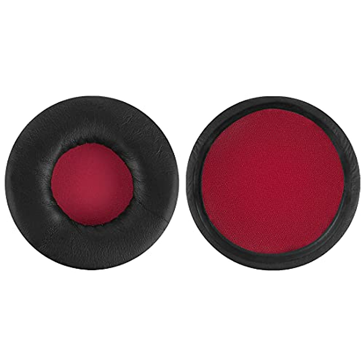 Geekria QuickFit Replacement Ear Pads for Sony MDR-ZX600 Headphones Ear Cushions, Headset Earpads, Ear Cups Cover Repair Parts (Black/Red)