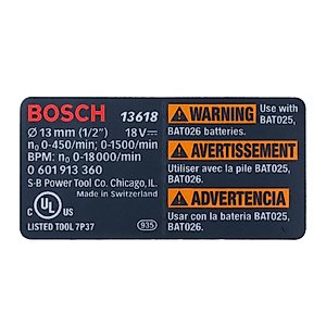Bosch Parts 2601116214 Nameplate
