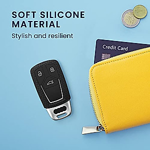 kwmobile Key Cover Compatible with Audi - Black/White