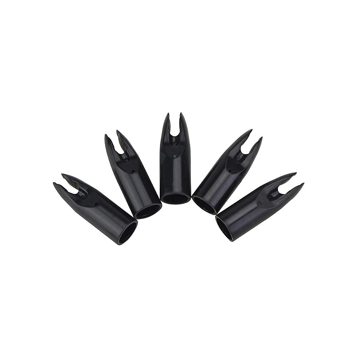SHARROW 50pcs Archery Arrow Nocks Hunting for 7mm Arrows Shaft (Black)