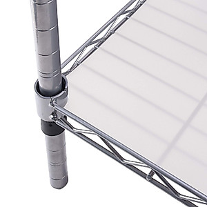 Slendor Wire Shelf Liner Value Pack of 5 Heavy Duty Waterproof Non-Adhesive Industrial Strength Plastic Mats for Tier Shelving Unit, 14 x 24 Inch Clear