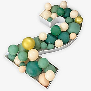 Mosaic Numbers for Balloons 3.3 Ft Pre-Cut Number 2 Balloon Frame Large Cardboard Marquee Numbers for 2nd Birthday Party Decorations Balloon Number Frame 2