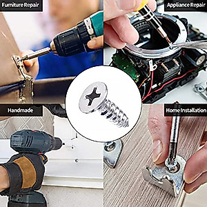 #8 x 5/8" Wood Screws 304 Stainless Steel Phillips Flat Head Screws Self Tapping Screws 100 Qty.