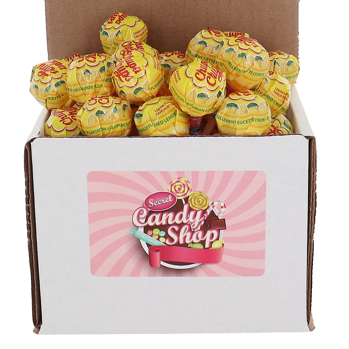 SECRET CANDY SHOP Chupa Chups Lollipops 40 Lollies in a Box (Lemon)