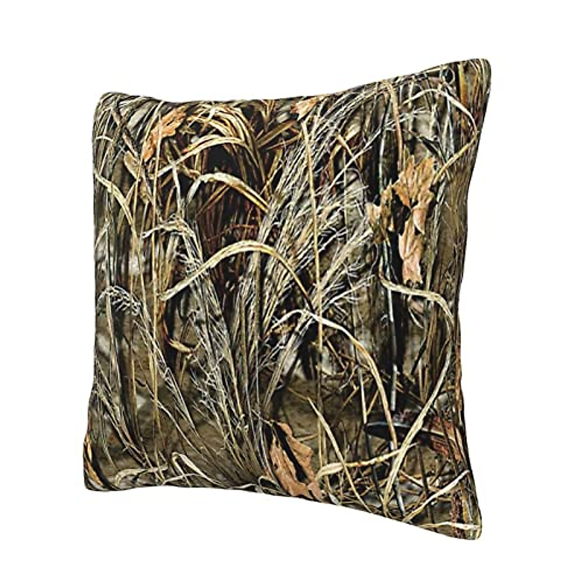 WURTON Camo Yellow & Green Print Throw Pillow Covers, Soft Square Cushion Case,for Sofa, Couch,Bed Chair-18 X 18 Inch