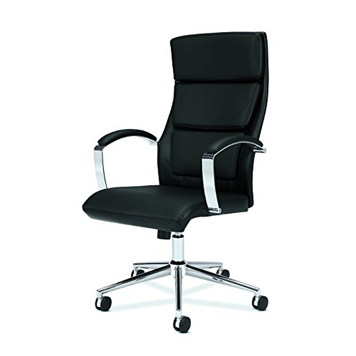 HON Executive Task Chair - High Back Leather Computer Chair for Office Desk, Black (VL105)
