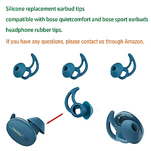 WKYMY Earbud Pads Replacement Silicone Ear bud Tips Eartips Compatible with Bose Quietcomfort and Sport Headphone Rubber Tips Earbud Covers Small 3 Pairs