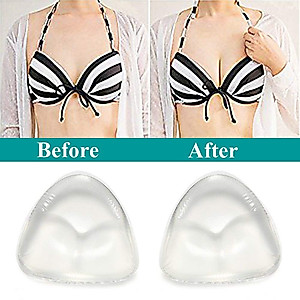 Silicone Breast Inserts - Waterproof Enhancers Push-up Bra Inserts A to C Cup for Swimsuits Bikini